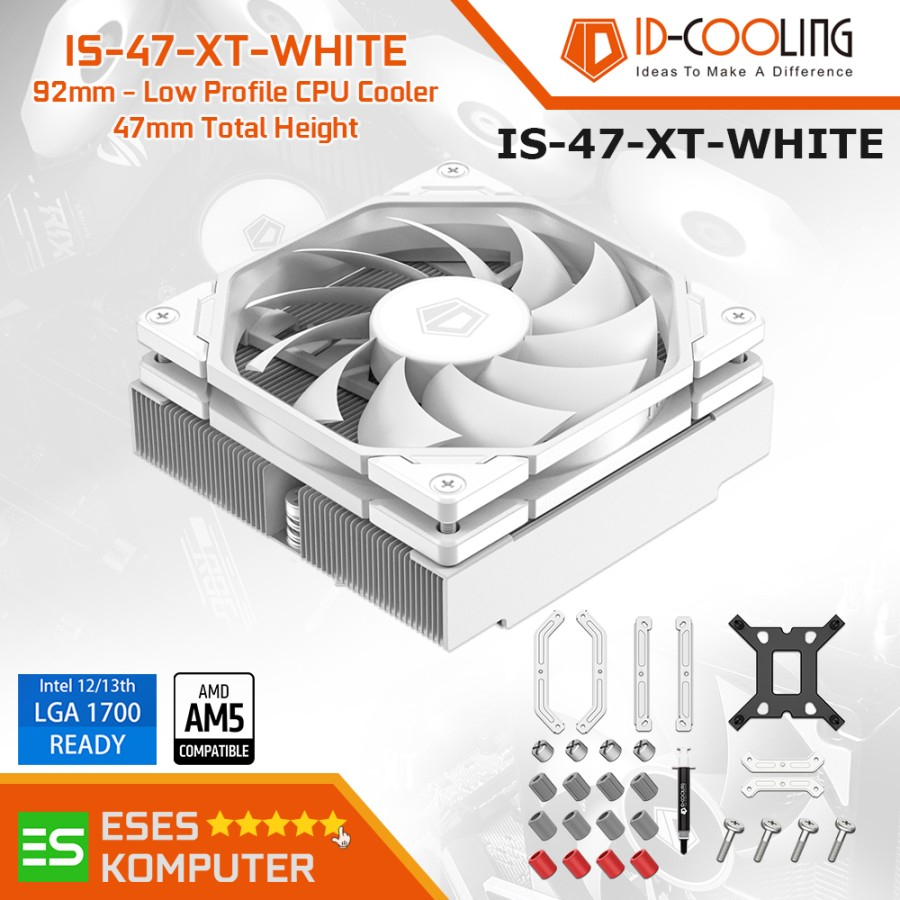 Jual ID-COOLING IS-47-XT WHITE | HSF Low Profile CPU Cooler Intel / AMD ...