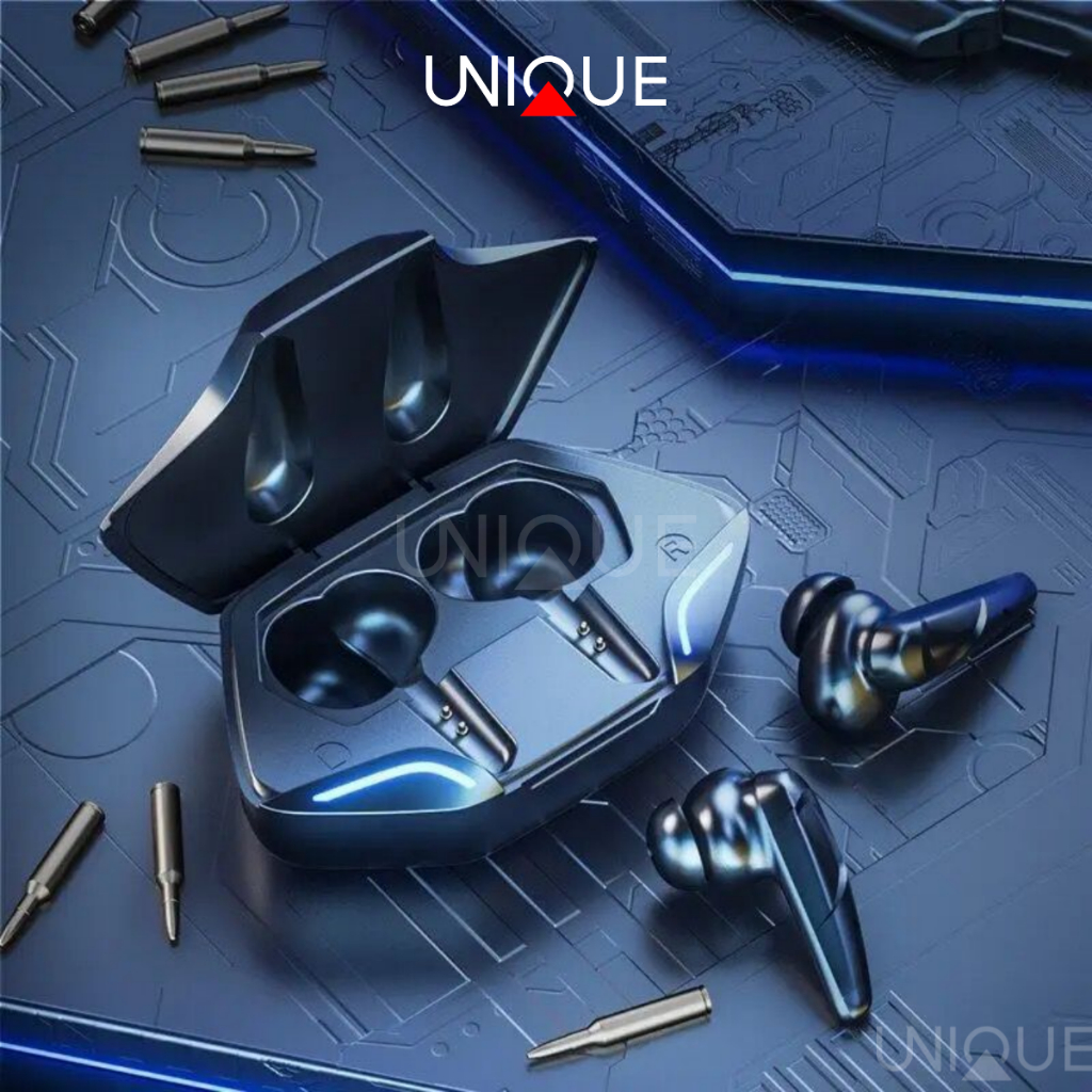 Jual UNIQUE HEADSET BLUETOOTH GAMING TWS EARPHONES WITH CASE LCD ...
