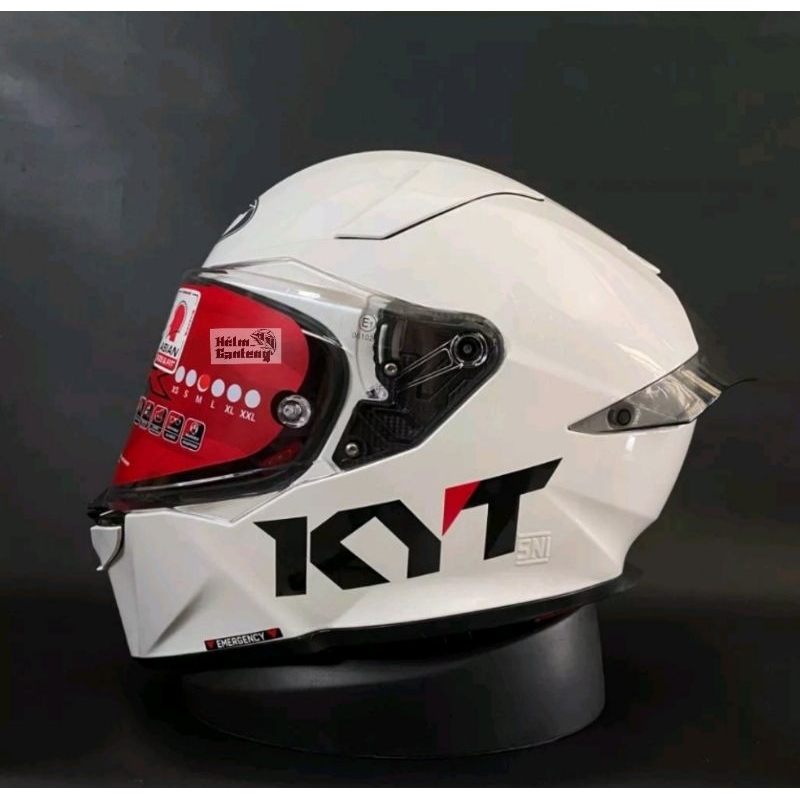 Jual KYT R2R CLASSIC PLAIN WHITE PUTIH GLOSSY | Shopee Indonesia