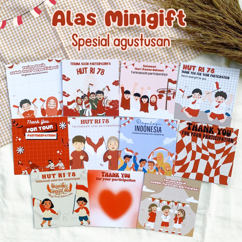 Jual ALAS MINI GIFT SNACK KERTAS CUSTOM AGUSTUSAN HUT RI | Shopee Indonesia