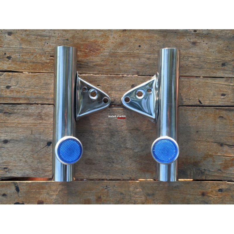 Jual kupingan lampu k5 set mata kucing biru pnp shok ninja cb cb100 ...