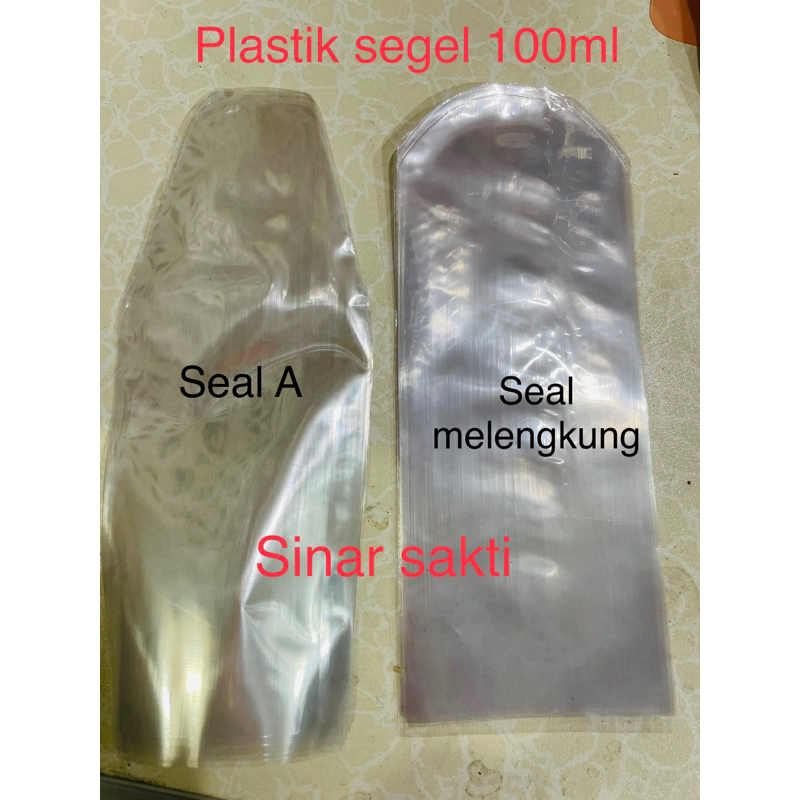 Jual Plastik segel 100ml / plastik segel botol 100ml seal bagian atas ...