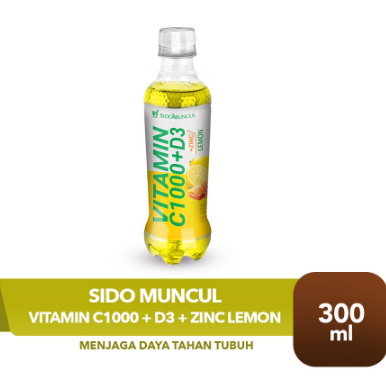 Jual Sido Muncul Vitamin C1000 + D3 + Zinc Lemon 300ml - Daya Tahan ...