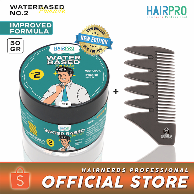 Jual Hairnerds Professional - Water Based Pomade + Texture Comb ...