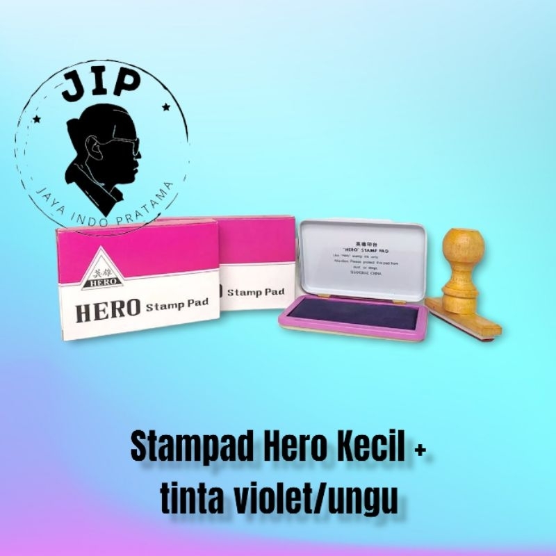 Jual Stamp pad Bantalan Bak Stempel Hero Kecil +tintaViolet | Shopee ...