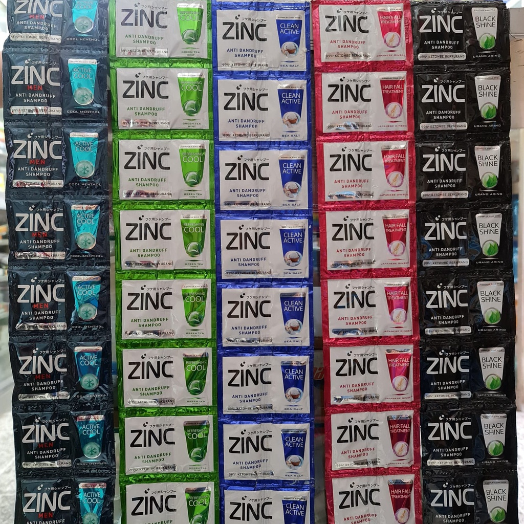 Jual Sampo Zinc Sachet 1 Renceng isi 12 pcs | Shopee Indonesia