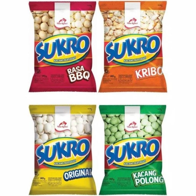 Jual Kacang Bersalut Sukro 18g (1 renteng isi 10 bks) | Shopee Indonesia