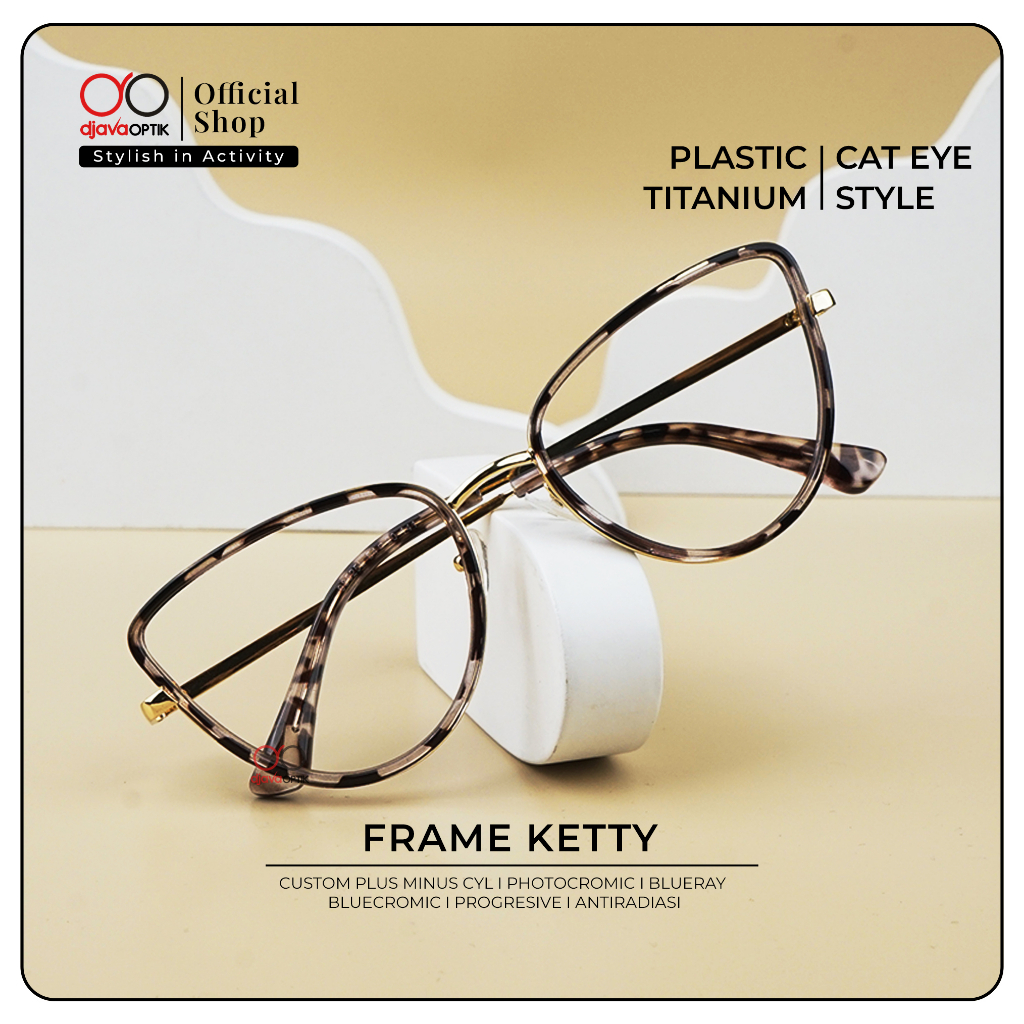 Jual DJAVA OPTIK - Frame Ketty - Kacamata Cat Eye Style Fashion Best Seller | Shopee Indonesia