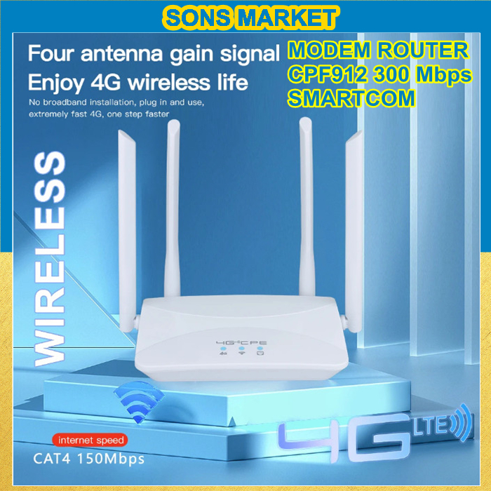 Jual Wifi Wireless Modem Router 4G LTE Smartcom SM912 300mbps All ...