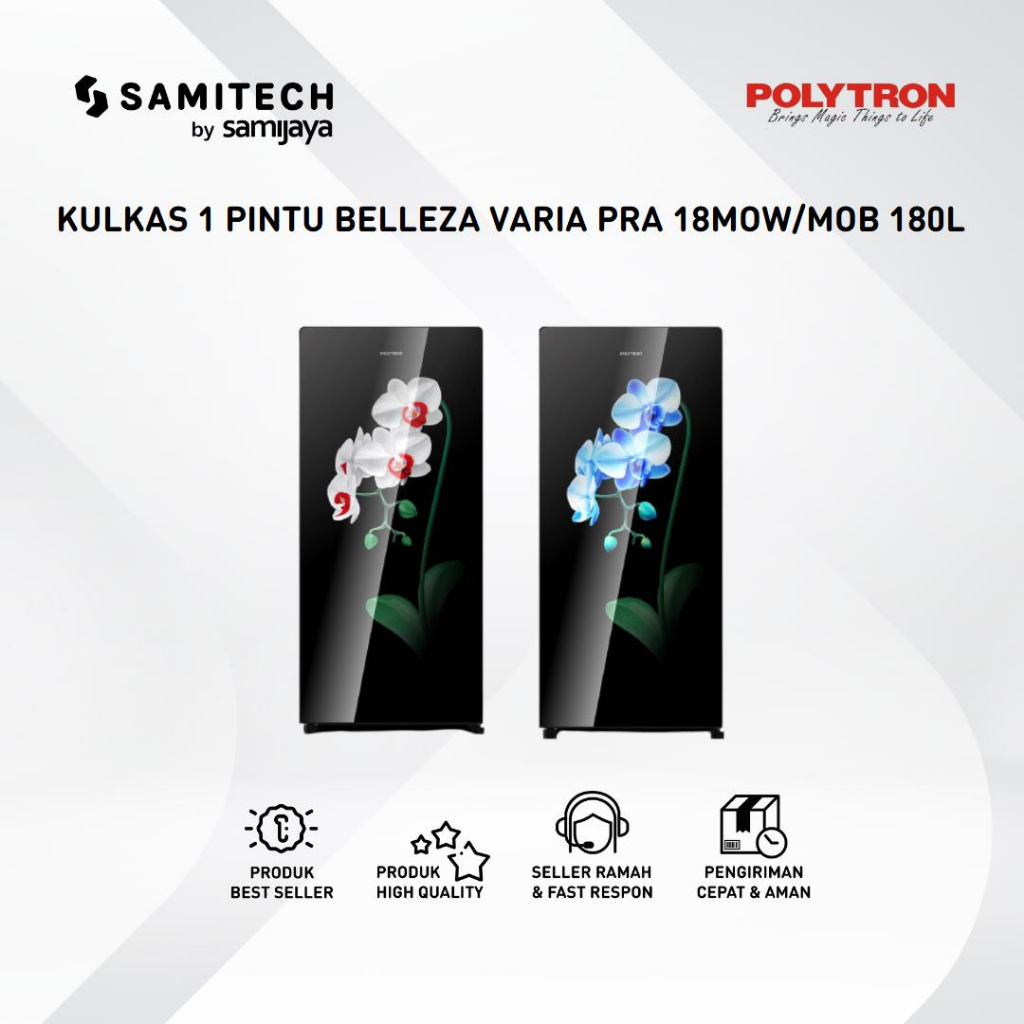 Jual KULKAS 1 PINTU POLYTRON PRA-18MO / PRA 18MO ORCHID SERIES 180 ...
