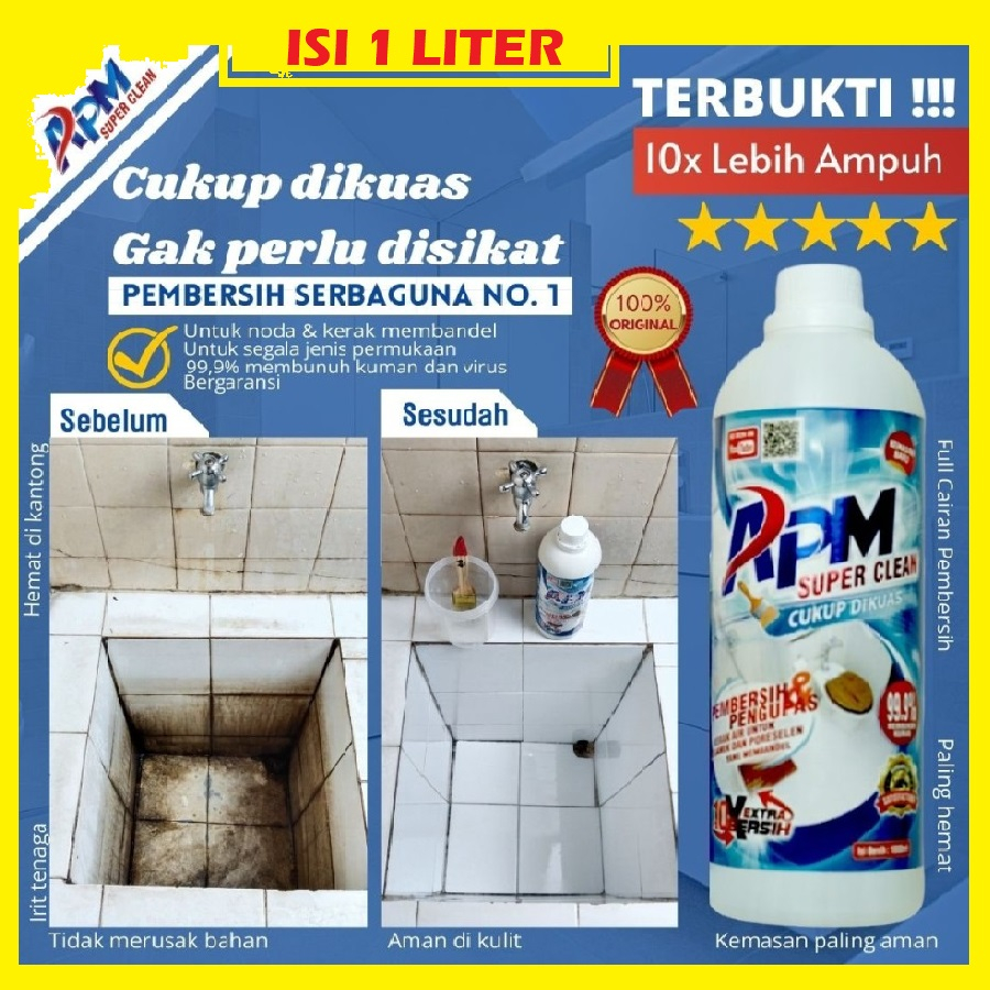 Jual Apm Super Clean Cairan Pembersih Lantai Keramik Toilet Wc Kerak ...