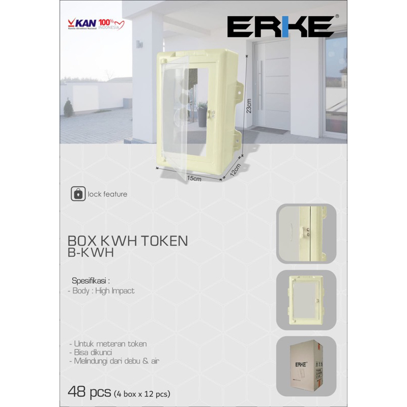 Jual ERKE Box KWH Meteran Listrik Token / Boks Tutup Pulsa Prabayar ...