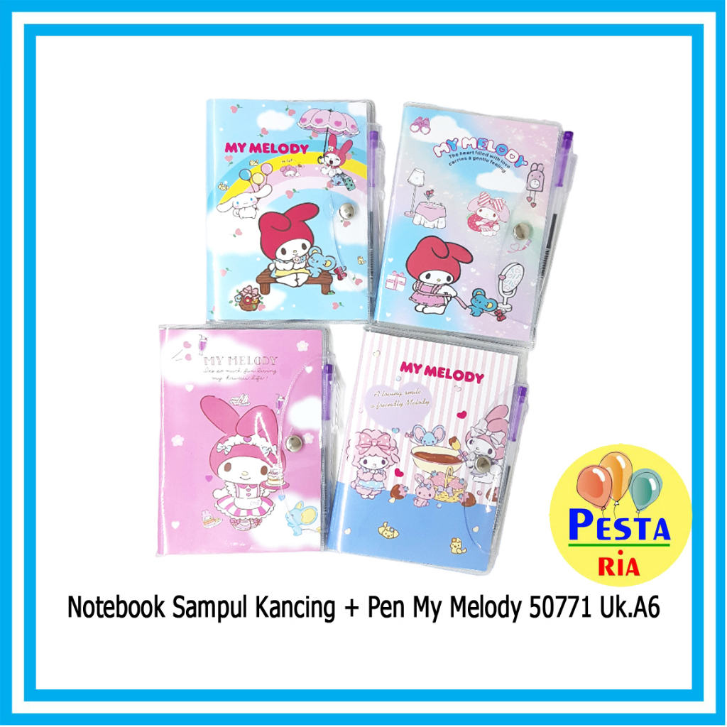 Jual Murah!! (1pcs) Notes Sampul Kancing + Pen Melody, Diary fancy ...