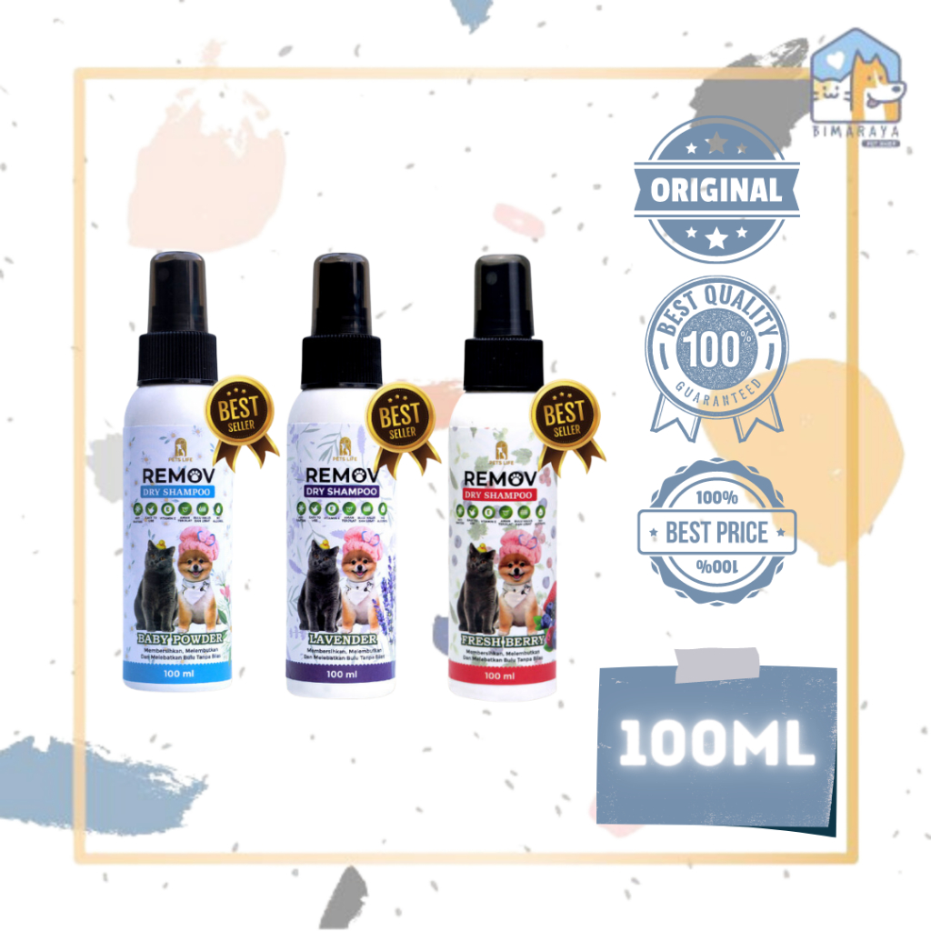 Jual REMOV PET DRY SHAMPOO 100ML | Shopee Indonesia