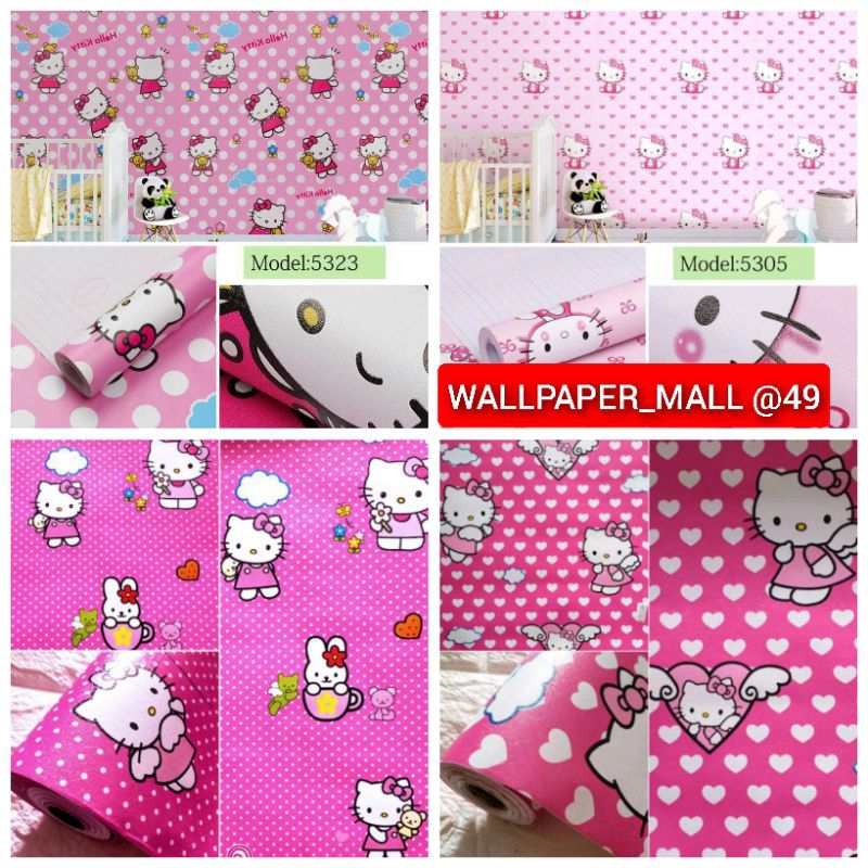 Jual Wallpaper Dinding Hello Kitty Stiker Dinding Hello Kitty Wallpaper Hello Kitty Walpaper ...