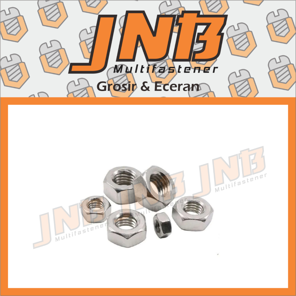 Jual Mur Hex Stainless Steel SUS304 M3 M4 M5 M6 M8 | Shopee Indonesia