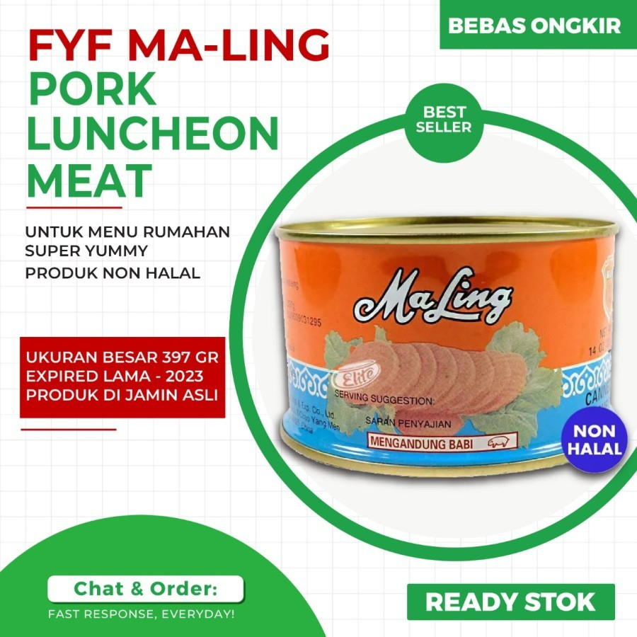 Jual Maling Pork Luncheon Meat Kaleng 397gr FYF (daging ham babi kaleng) | Shopee Indonesia