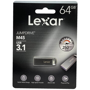 Jual LEXAR JUMPDRIVE 64G M45 Metal USB3.1 Gen 1 - (LJDM45-64GABSL ...