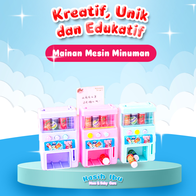 Jual Mainan Anak Vending Machine Mainan Mesin Minuman Otomatis Mini ...