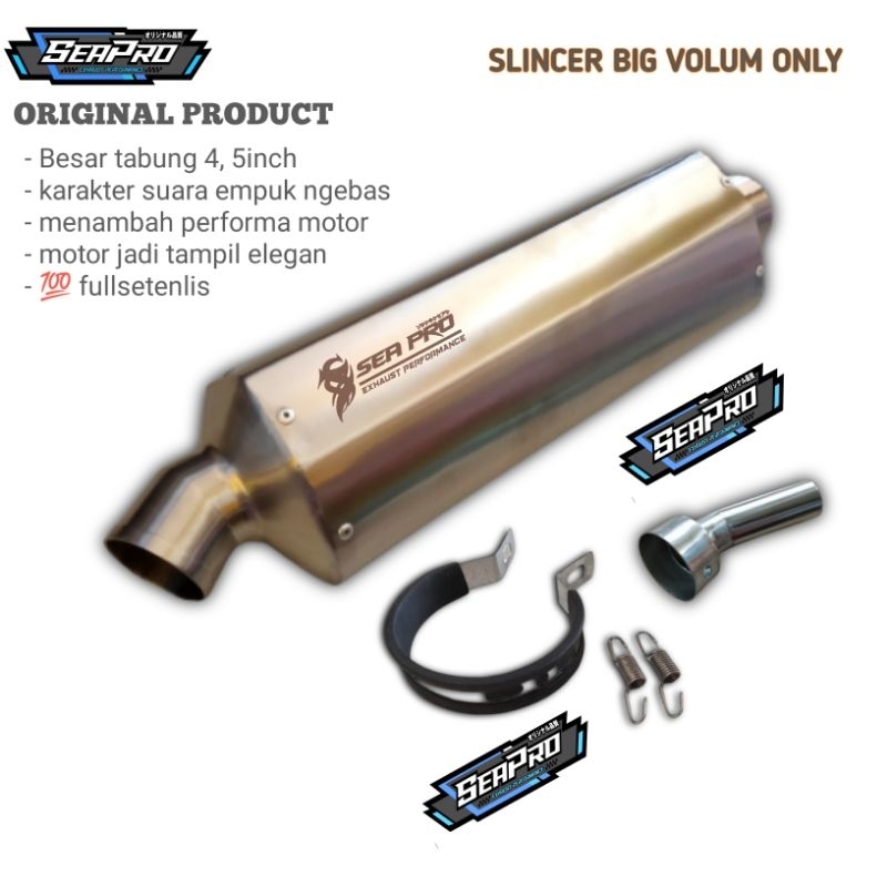 Jual Knalpot Sea Pro Exhaust only Silincer Big Volum Titan Jenong inlet ...