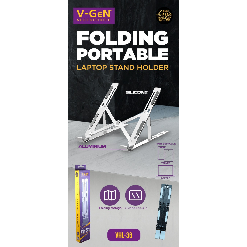 Jual Foldable Slim Portable Notebook Tablet V-GeN VHL-36 Holder ...