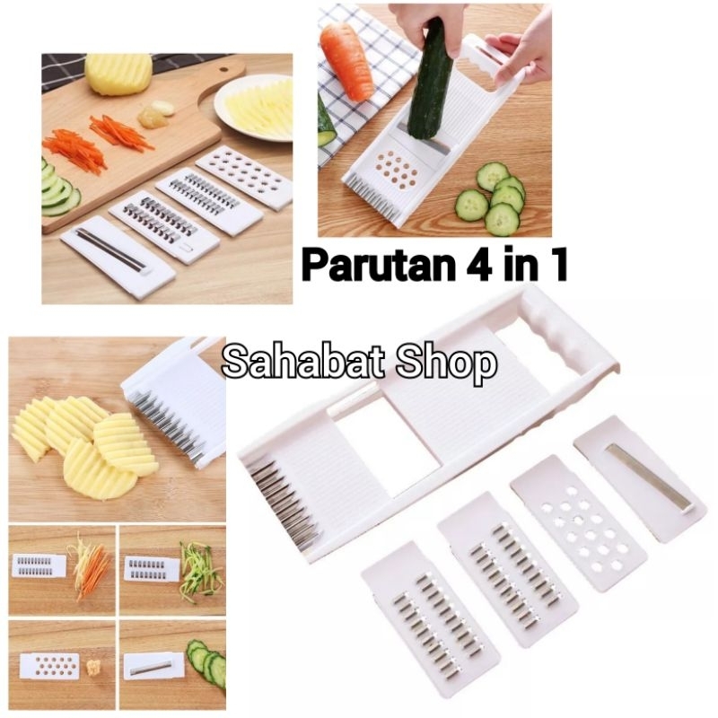 Jual PARUTAN SERBAGUNA 4 IN 1 MULTIFUNGSI / ALAT PENGIRIS SAYUR BUAH ...