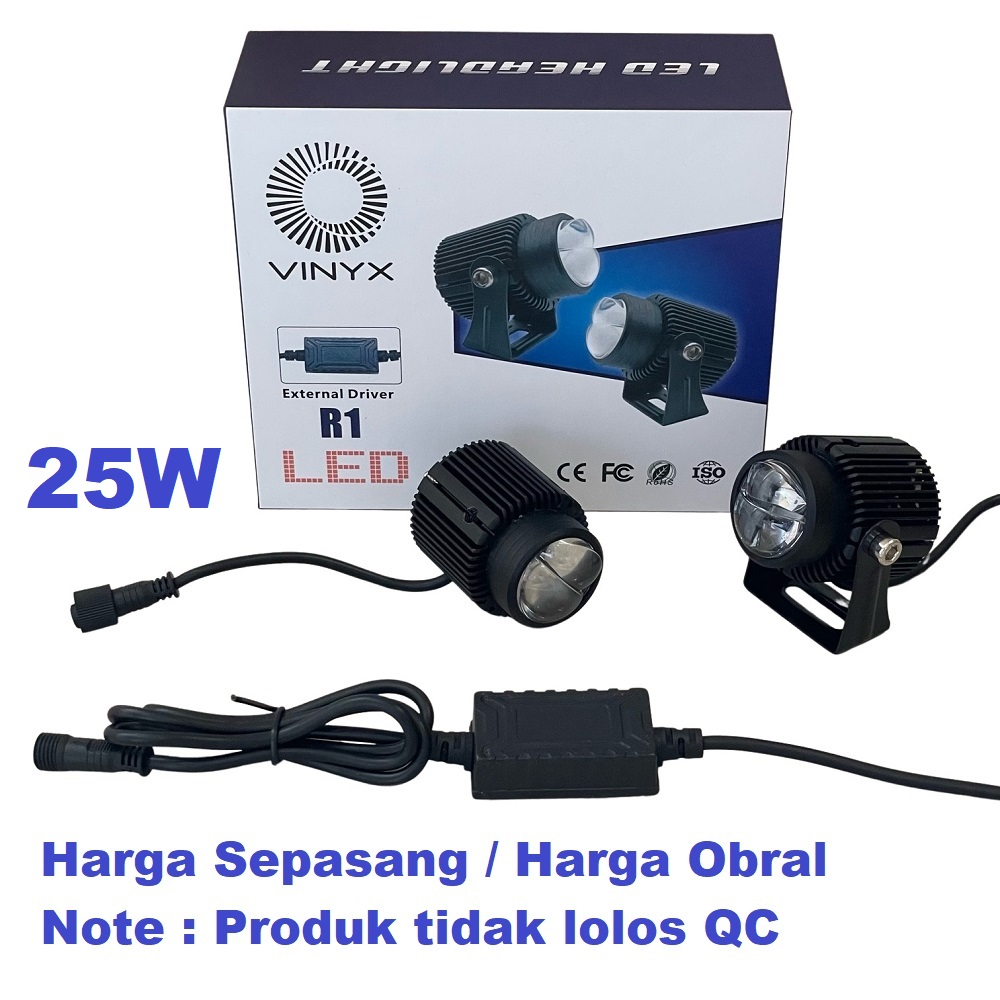 Jual Lampu Sorot Tembak R1 Laser Gun LED VINYX Pro 25W Motor Mobil ...