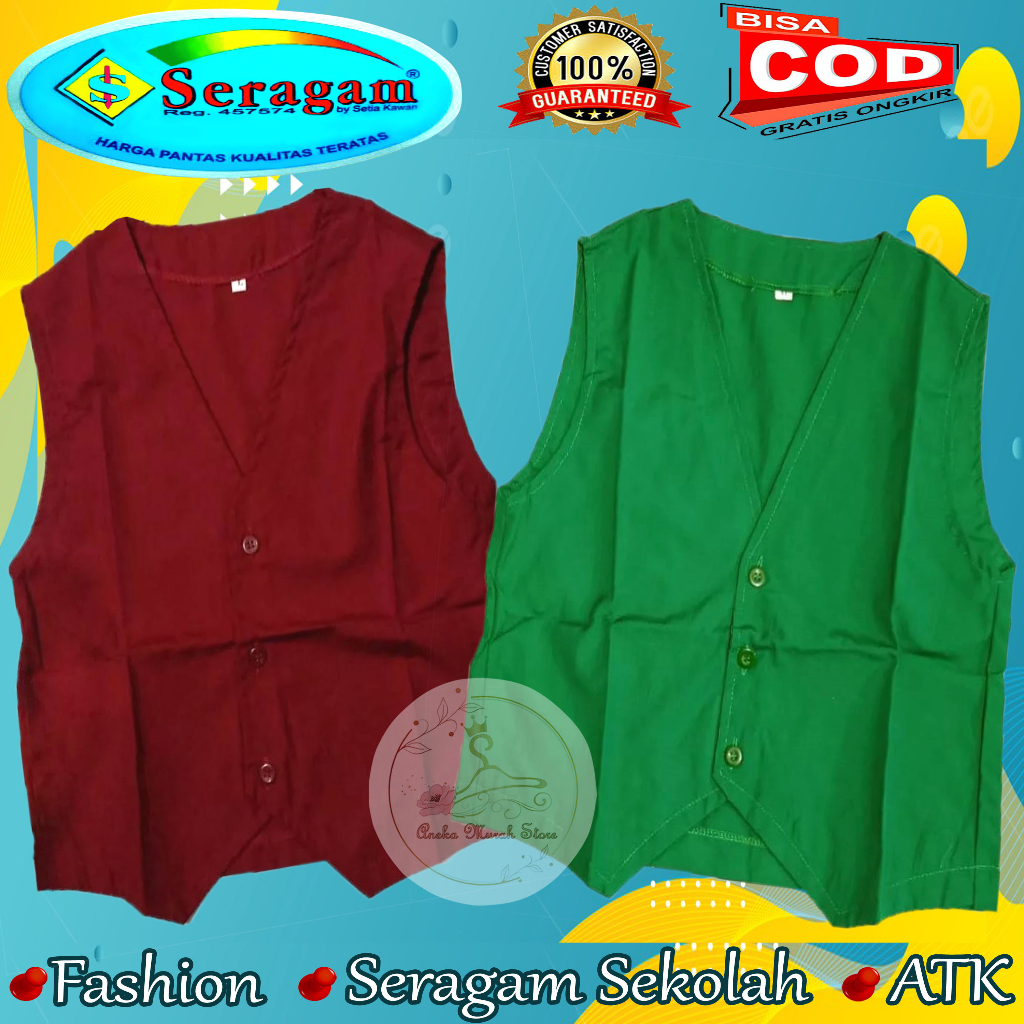 Jual Rompi Sekolah Merah Dan Hijau Merek Troser By SERAGAM | Shopee ...