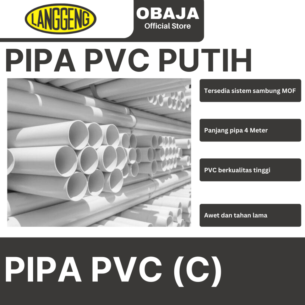 Jual Langgeng PIPA PVC C 5/8 INCH/PIPA AW Langgeng 5/8 INCH | Shopee ...