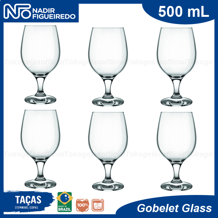 Jual 1 Set Isi 6 Pcs Nadir Gelas Goblet 500 ml - Gelas Kaki - Gelas ...