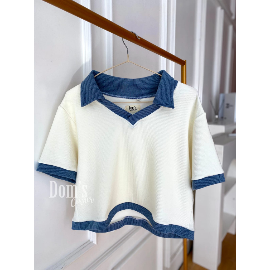 Jual Domscorner - Jae collar kombinasi - vest kerah - polo shirt - kaos ...