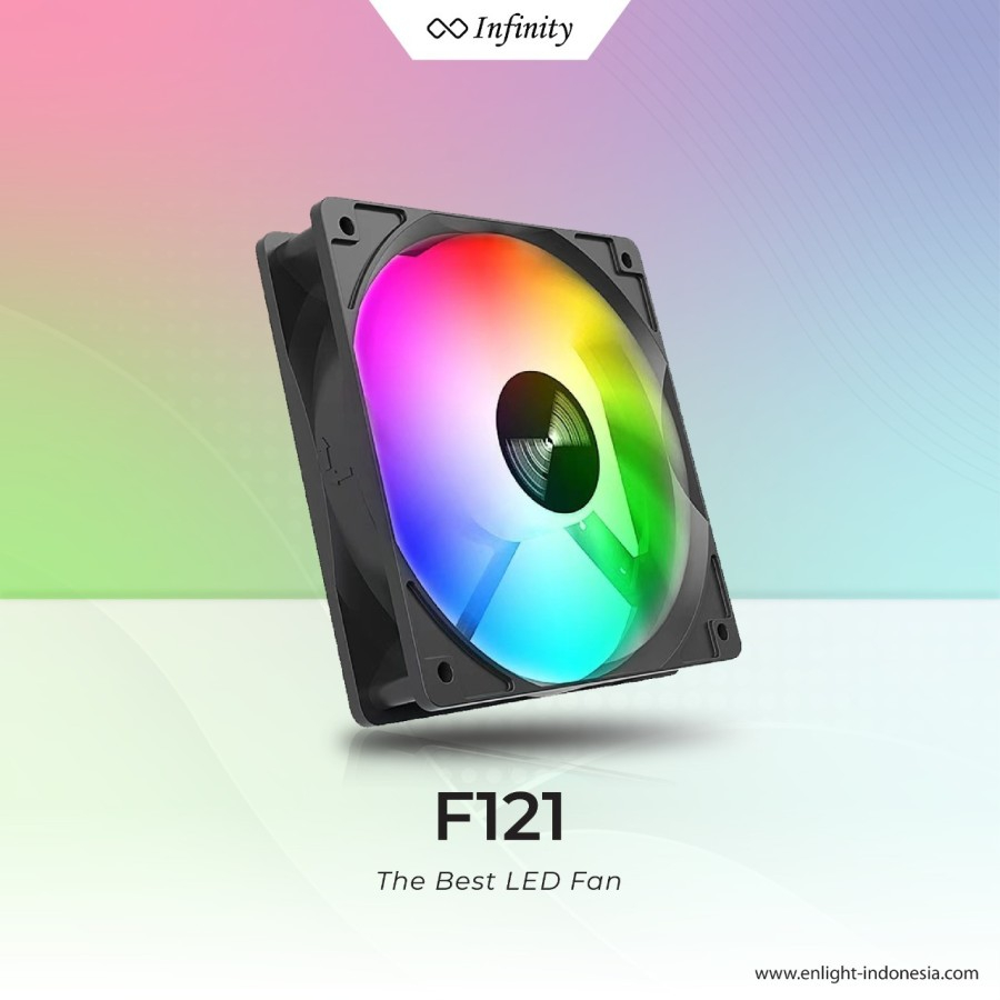 Jual FAN INFINITY F121 Gaming RAINBOW LED RGB 12CM 120mm MOLEX Casing ...