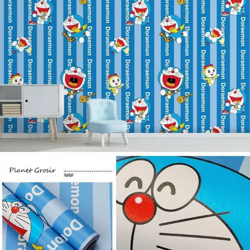 Jual Wallpaper Dinding Doraemon Dorami Ukuran 45 Cm x 10 Meter Wallpaper Dinding Wall Sticker ...