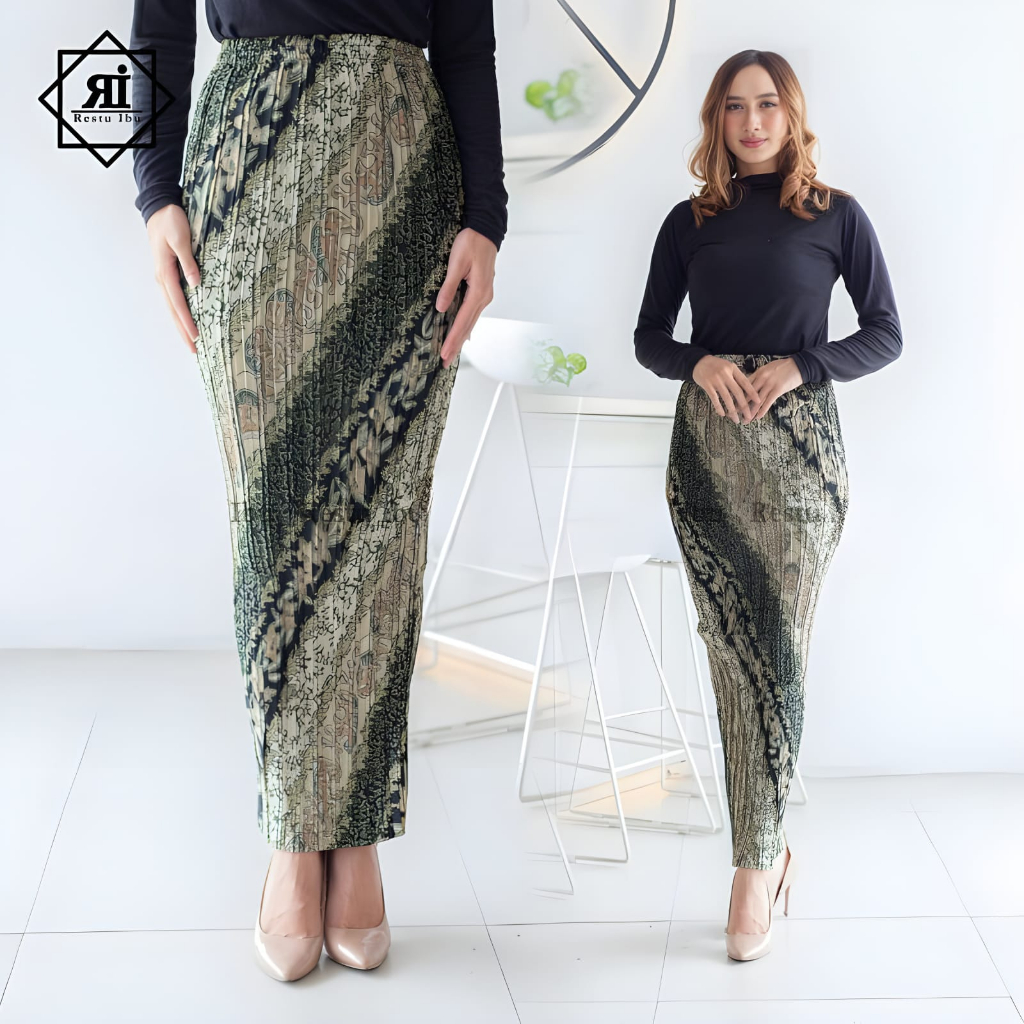 Jual Original REAL PICT ROK PLISKET BATIK / ROK PLISKET / BAWAHAN ...