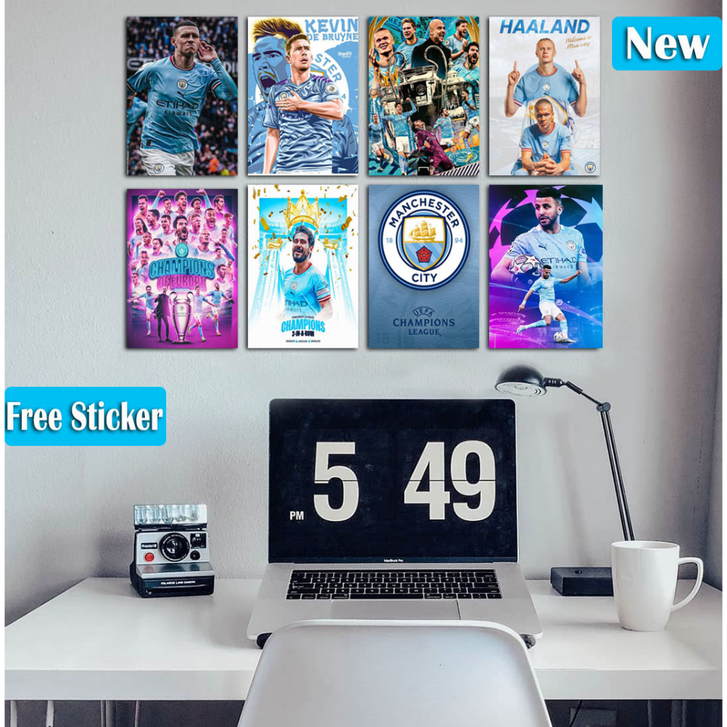 Jual POSTER TEMPEL MANCHESTER CITY OLD & NEW/ HIASAN DINDING KAMAR ...