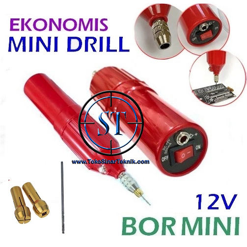 Jual Mini Drill Kit Precision PCB 12 V DC 8000-15000 RPM Bor mini PCB ...