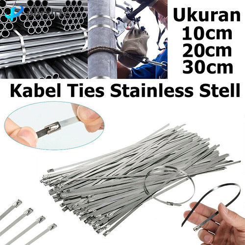 Jual Kabel Tis / Cable Ties zip Tie Lock bahan besi stainless stel ...