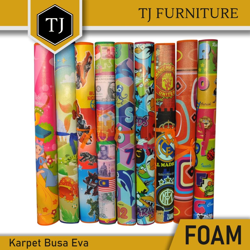 Jual Karpet Lantai Busa Eva Motif Karakter / Alas Tikar Foam Gulung ...