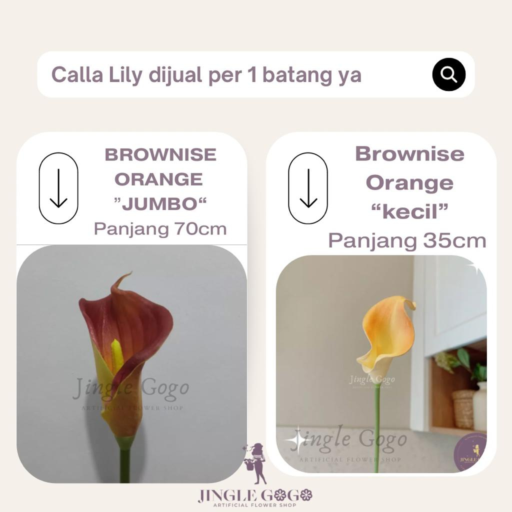 Jual Bunga Calla Lily Besar Lili Artificial Latex Jumbo Premium Putih ...
