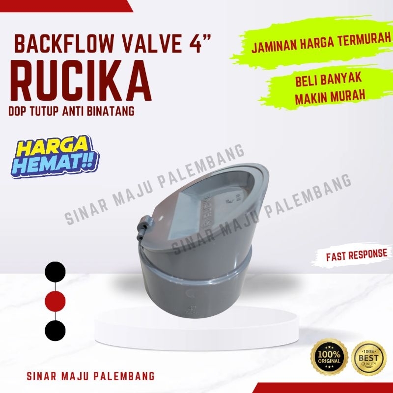 Jual Rucika backflow valve 3 4 inch back flow anti tikus banjir kecoa ...