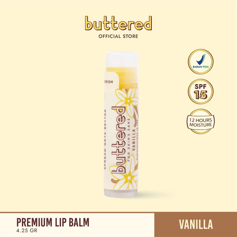 Jual BUTTERED Premium Lip Balm SPF 15 | Lanosalve Multipurpose Balm ...
