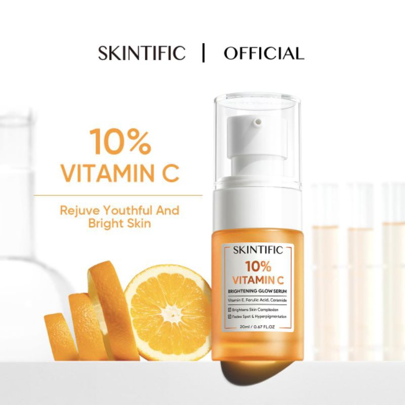 Jual SKINTIFIC 10% Vitamin C Brightening Glow Serum 20ml | Serum ...