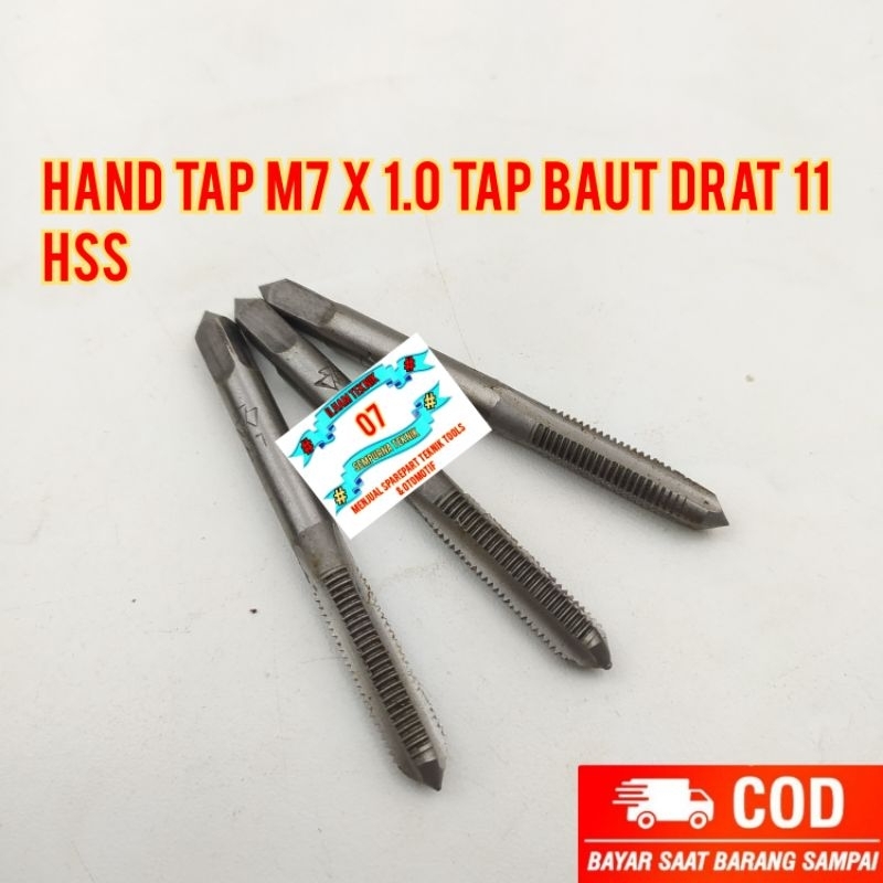 Jual Hand Tap M7 x 1.0 Tap Baut Drat 11 HSS Bukan Yamawa OSG | Shopee Indonesia