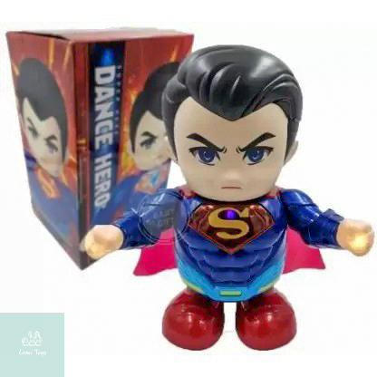 Jual Mainan Anak Robot Dance Hero Superman Superhero Justice League LED ...