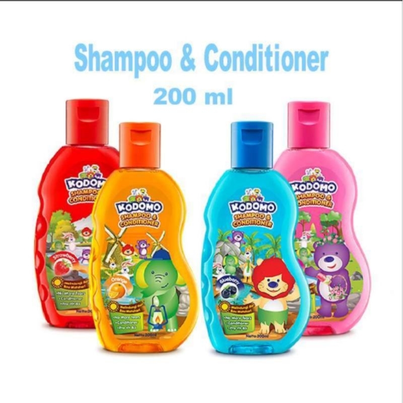 Jual Kodomo Shampoo & Conditioner 200 ml ( Stroberi/ Orange /Blueberry/ Cherry ) | Shopee Indonesia