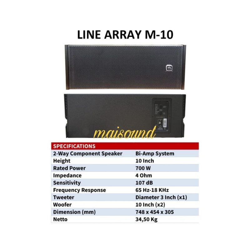 Jual SPEAKER LINE ARRAY WISDOM M10 ORIGINAL WISDOM M 10 INCH PERUNIT ...