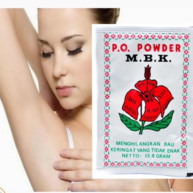 Jual MBK Powder Bedak Putih Silver Sachet / MBK P.O Powder Putih Bau Badan / MBK Powder P.O ...