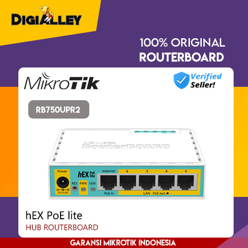 Jual MikroTik RB750UPr2 hEX PoE lite RB 750UPr2 5 Port PoE Output ...
