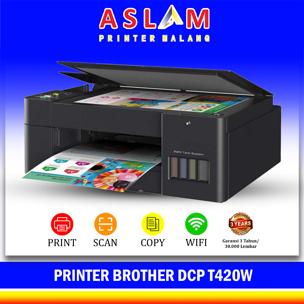 Jual Printer Brother T420W / T420 / DCP T420W Garansi Resmi T420 All in ...