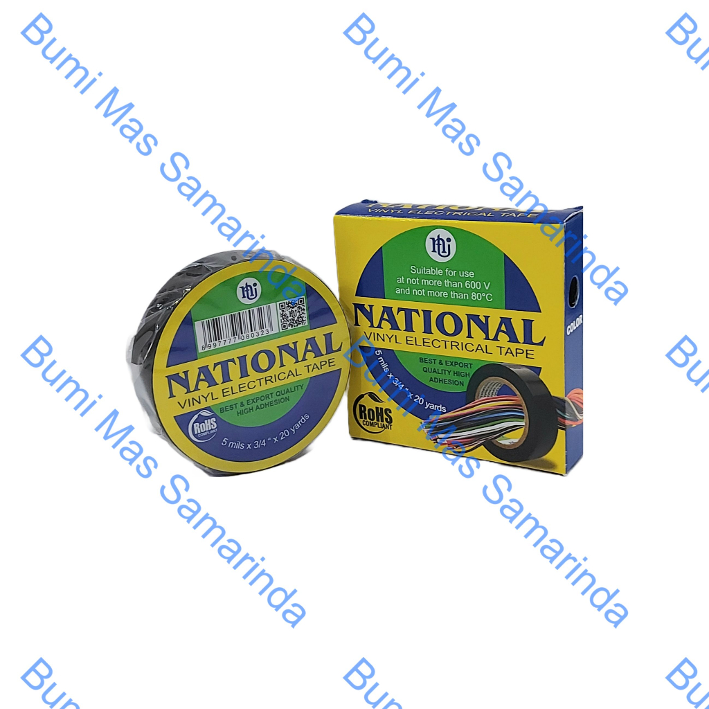 Jual NATIONAL ISOLASI LISTRIK / NATIONAL ELECTRICAL TAPE 3/4" X 20 YARD ...